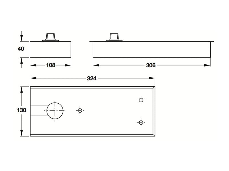 Buy Hafele EN3 Double Action Floor Spring Door Closer with DCL 303 NON ...